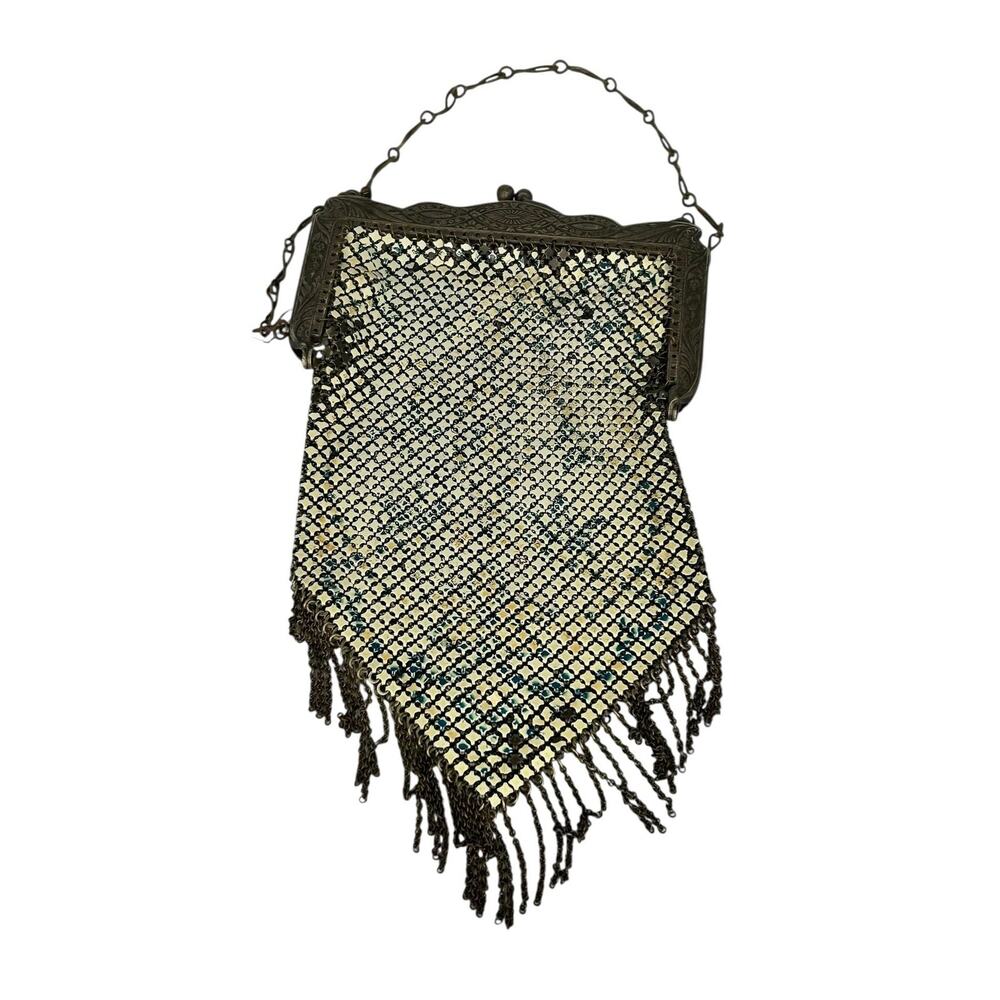 1920s Mandalian Metal Mesh Purse - As Is - Gem